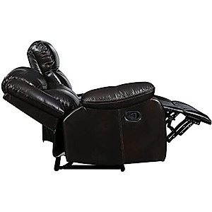 Blackjack Furniture Marsden Modern Leather Air Reclining Living Room Sectional, Brown