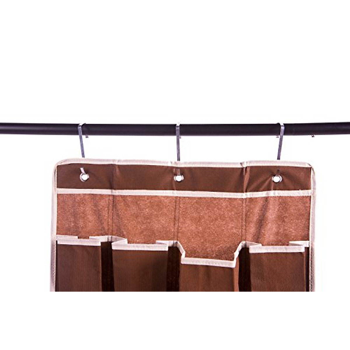Amelitory Over the Door Shoe Organizer 20 Pockets Hanging Shoe Storage Fabric Coffee
