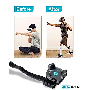 Skywin-VR Tracker Straps for HTC, Vive Tracker Straps -2 Pack, Adjustable Tracker Straps,VR Full Body Tracking for Foot, Tracking in Virtual Reality