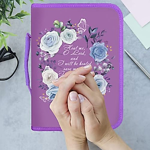 Set of 2 Bible Cover Cases for Men and Women Large & Medium Sizes by DEHITE