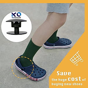 KOTESLLOE 8 Sets Replacement Rivets for Crocs, Replacement Parts for Crocs, Accessories Help You Repair Instead Replace a New Pair of Crocs, Rivets for Crocs Strap Replacement, Black