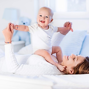 PPJew 7 Knots Evil Eye Bracelet Kabbalah Red String Bracelets Mommy and Me Bracelet Set Protection Amulet for Boys & Girls Daughter Mother Women Family