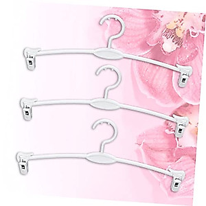 Levemolo 15pcs Plastic Drying Coat Clothes Pants Skirt Shop Dresses for White Support Holder Home Bra with Underwear Trousers Rack Practical Hangers Panties Clips Simplicity Laundry