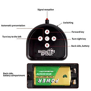 2023 Latest Halloween Skeleton Decor Remote Control Toy,Skull Tarantula Realistic Animal Toy, Spooky RC Spider Prank with Light Up Eyes, Great Hallowee Toy for Kids