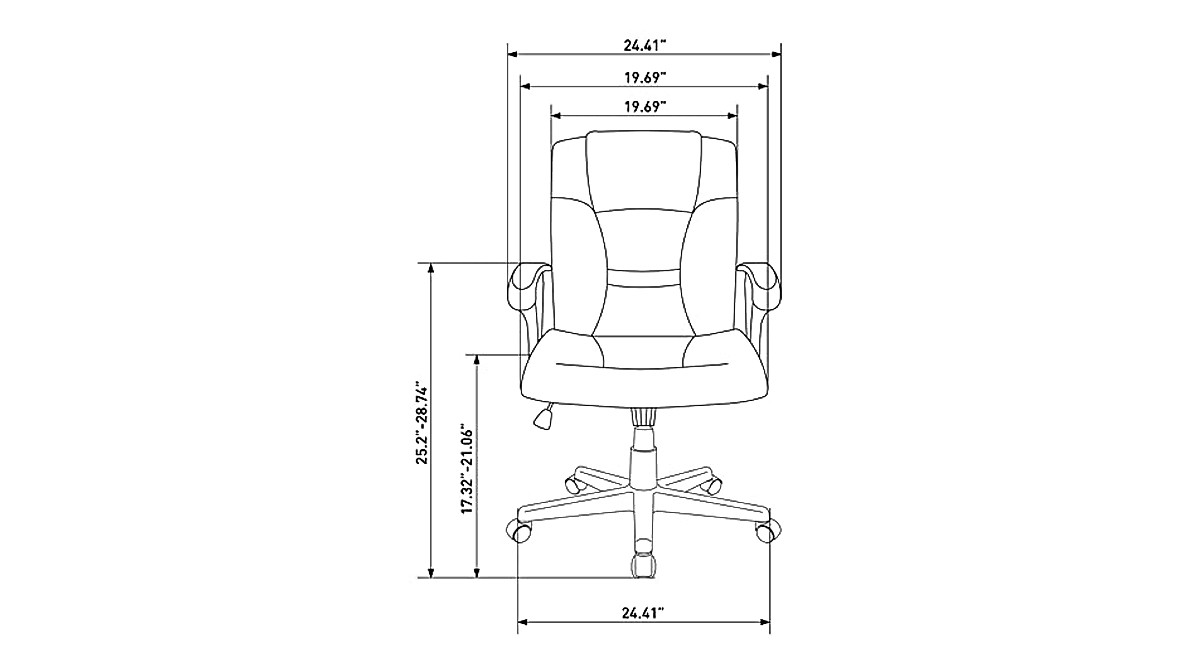 Brenton Studio Ruzzi Vinyl Mid-Back Office Chair – Durable & Comfortable