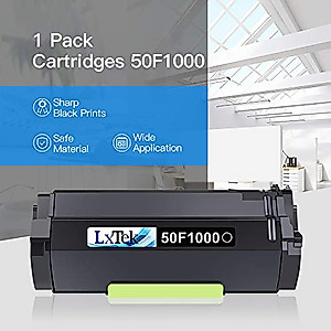 LxTek Compatible Toner Cartridge Replacement for Lexmark 50F1000 to use with MS610dn MS510dn MS415dn MS610de MS310d MS312dn MS410dn MS310dn MS410d Printers (Black, 1 Pack)