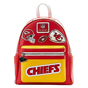 Loungefly Backpack: NFL Kansas City Chiefs Backpack with Patches