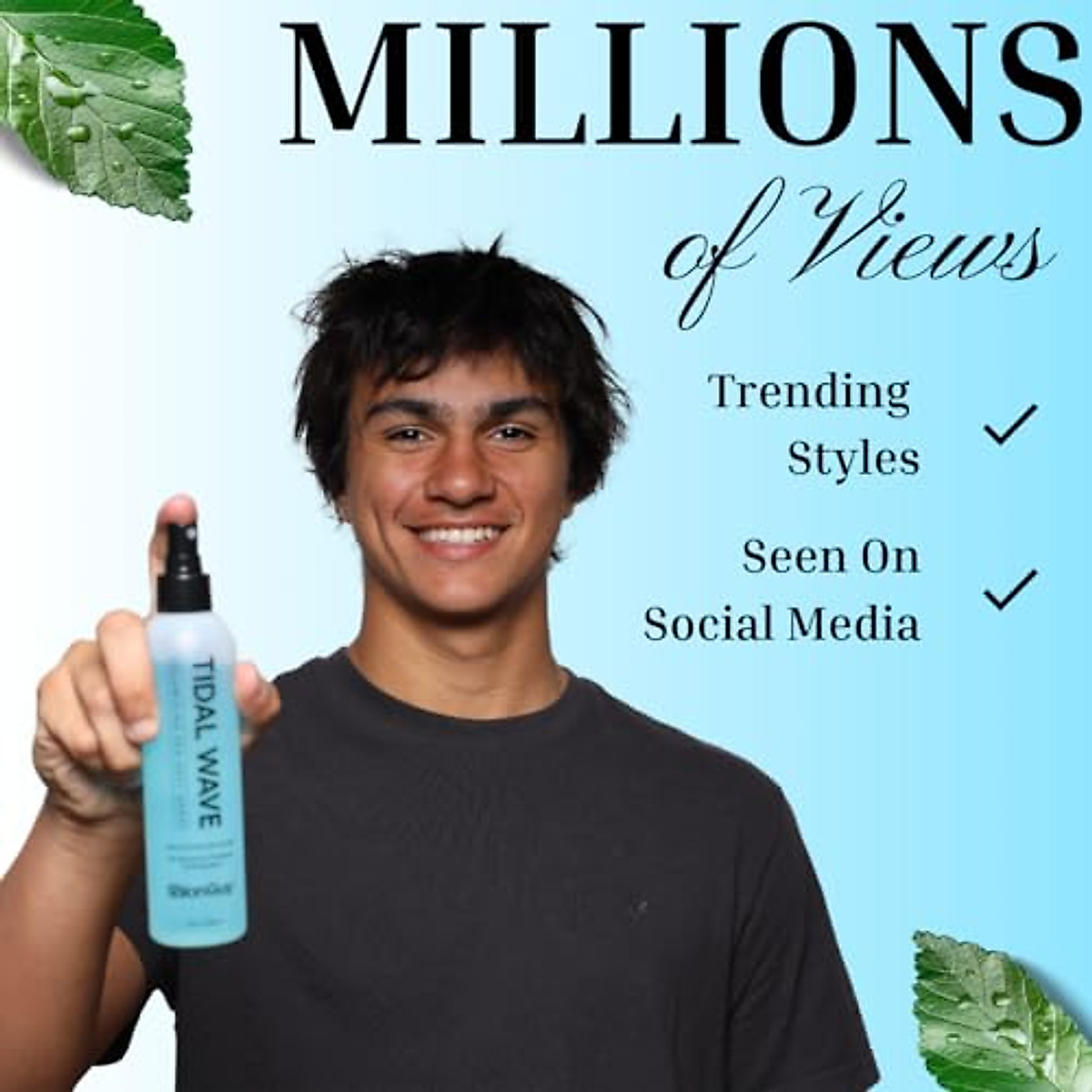 THESALONGUY Tidal Wave Sea Salt Spray Texturizing & Volumizing Hair Mist with Natural Sea Salt & Kelp for Beachy Waves Ideal for All Hair Types