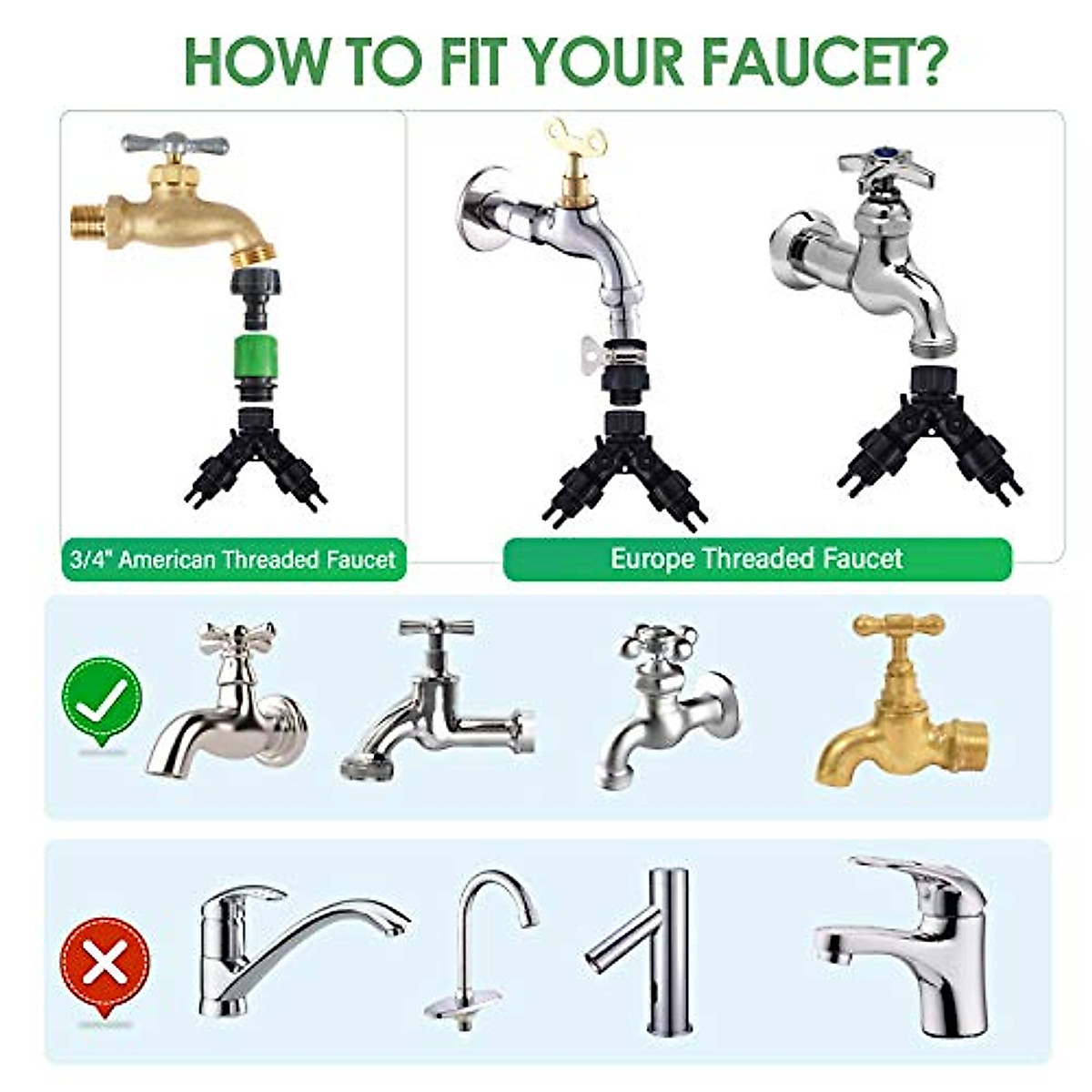 40m/132ft Irrigation Hose, 163Pcs Garden Irrigation System Micro Drip Irrigation Kit with Y Hose Splitter & 4 Types Nozzles & 5 Tubing Valves, DIY Auto Plant Watering Kit Misting Cooling System