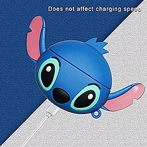 Bevulsel Replacement Case for Airpods 3 Earphone Case Cover Cute Stitc(2021), Funny Fashion Protective Silicone for AirPods Gen 3 Case Accessories Set Kit w/Ring for Teens Girls Kid(Big Ear)