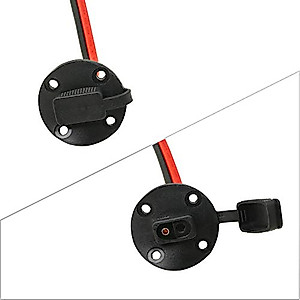 CERRXIAN 55cm 10AWG SAE Socket Solar Weatherproof Sidewall Port DIY Cord, SAE Quick Disconnect Wire Harness Panel Mount Power Cable with Cap