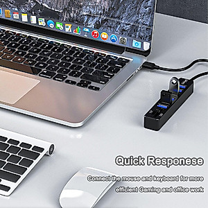 VIENON USB 3.0 Hub with 4 USB Ports USB Extender USB Splitter for MacBook Pro 2018/2017 and More