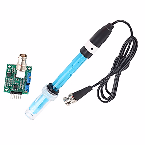 Hilitand PH Module Probe Kit, PH0-14 Value Detect Sensor Module + PH Electrode Probe BNC