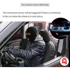 EASYGUARD EC202 2 Way car Alarm System with LCD Pager Display Remote Engine Start & Microwave Sensor DC12V