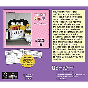 You Had One Job 2021 Day-to-Day Calendar