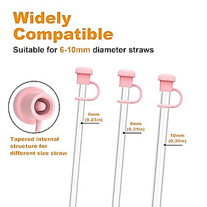 Alwenid 6PCS Straw Cover Cap for 6 to 10mm Straw of Stanley, Simple Modern, Yeti, Owala, Hydro Flask, Reduce, and All Brands Tumbler Straw, Dishwasher Safe, BPA Free and Dust Proof