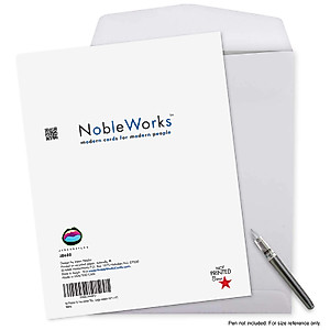 NobleWorks - Big Funny Thank You Card (8.5 x 11 Inch) Bold Appreciation Greeting Card - No Thanks To You J8680