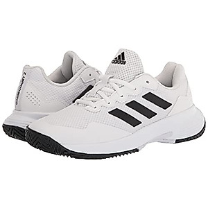 adidas Men's Gamecourt 2 Tennis Shoes, White/Core Black/White, 11