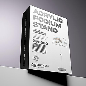 Ultra Clear Acrylic Pulpit Podium Stand | Modern Portable Pulpits for Churches Pastors Modern School Classroom Lecterns | Music Wedding Event Reception (Classic-24'X16')