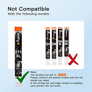 E-Z Ink Compatible Ink Cartridge Replacement for Canon PGI-270XL CLI-271XL PGI 270 to use with PIXMA TS9020 TS8020 MG7720 (2 Large Black,2 Small Black,2Cyan,2 Magenta,2 Yellow,2 Gray) 12 Pack