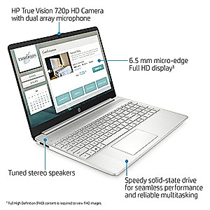 HP Pavilion Premium Laptop (2021 Model), 15.6" FHD Display, AMD Athlon N3050, AMD Radeon Graphics, 16GB RAM, 512GB SSD, Thin & Portable, Micro-Edge & Anti-Glare Screen, Long Battery Life, Win10