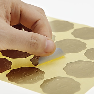 300 Parks Gold Heart Stickers Gold Embossed Heart Envelope Seals Wax Stickers Gold Embossed Envelope Stickers - Gold Stickers for Envelopes, Wedding Stickers Greeting DIY Decoration