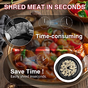 Latest Chicken Shredder Tool Twist -10.8 Inches Large Meat Shredder Tool Twist With Cleaning Brush, Visible Shredded Chicken Tool Chicken Breast Shredder, Ergonomic Handle, Dishwasher Safe, Anti-Slip