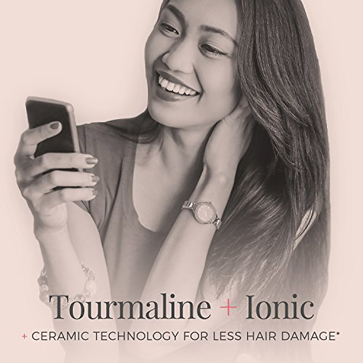 Remington Max Comfort Hair Dryer, Tourmaline, Ionic, & Ceramic Technology, Gray D3200