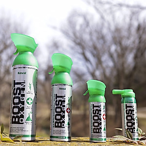 Boost Oxygen Medium Natural 5L Canister | Respiratory Support for Aerobic Recovery, Altitude, Performance & Health (5 Pack)