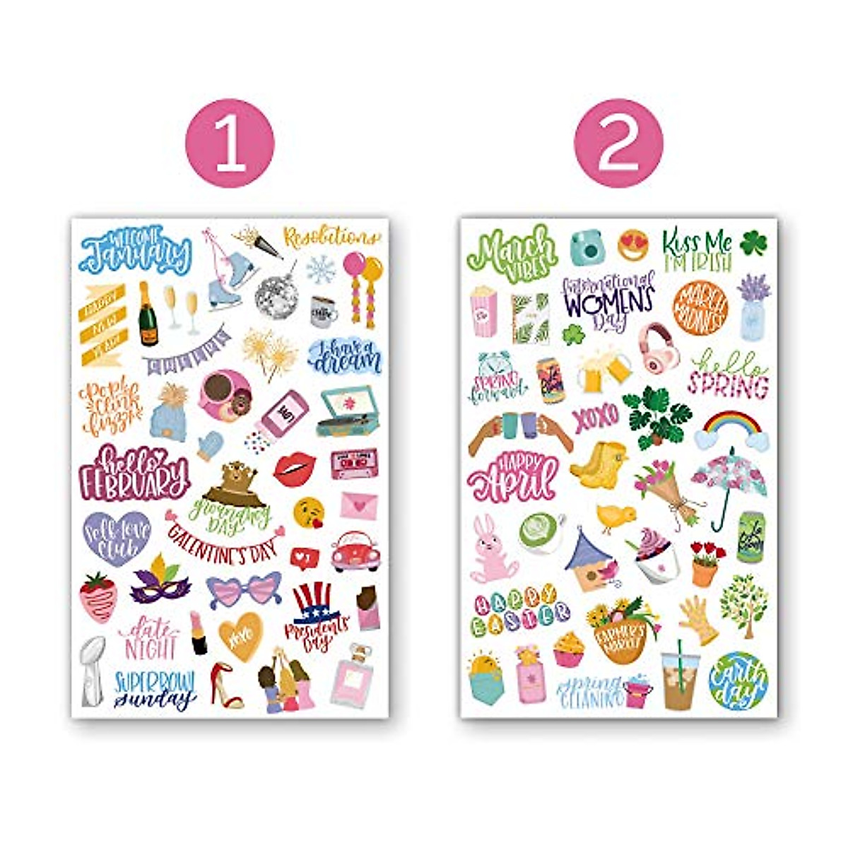 bloom daily planners New Holiday Seasonal Planner Sticker Sheets - Seasonal Sticker Pack - Over 250 Stickers Per Pack!