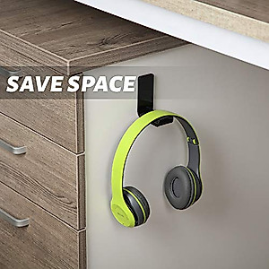 8 Pcs Headphone Hanger Wall Headphone Hook Holder with Adhesive Glues Headset Wall Mount Headphone Stand for General Purpose Game Headphones