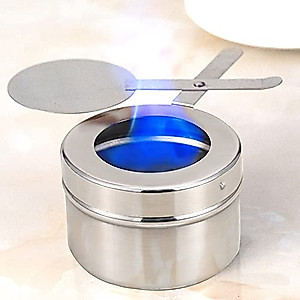 UPQRSG Stainless Steel Fuel Holder with Cover, Portable Chafing Fuel Holder, Chafer Canned Heat Fuel Box, Buffet Warmer Warming Trays for Buffet Barbecue Party