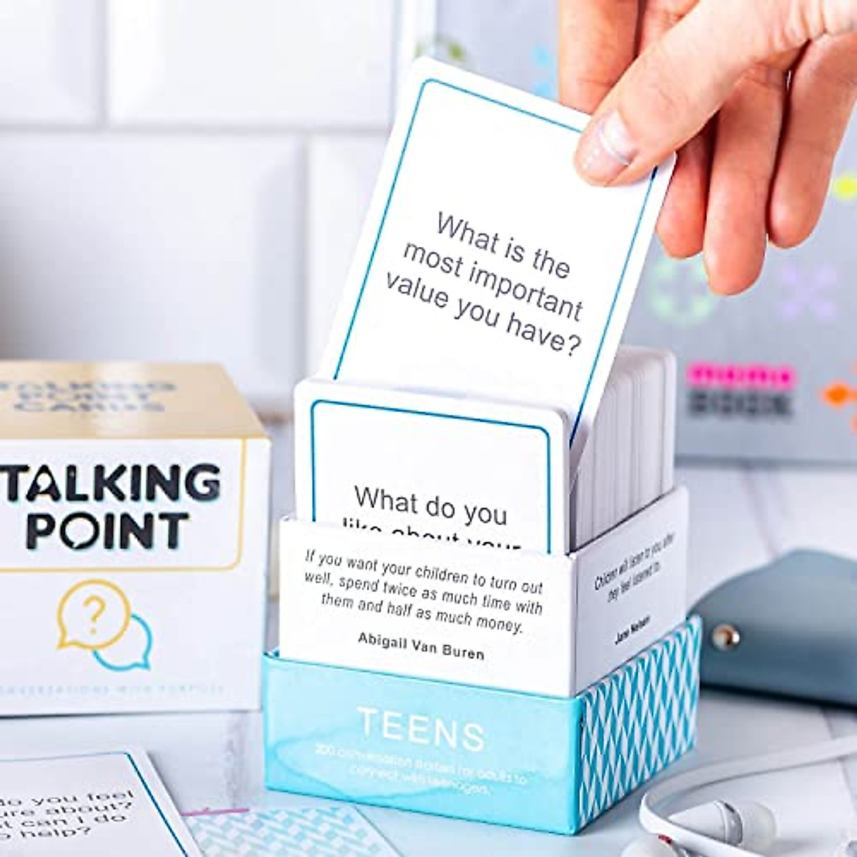 Family Talk Bundle (Teens): 600 Thought Provoking Conversation Starters - 3 Packs: Family + Couples + Teens