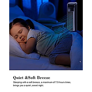 KEGIAN Portable Electric Oscillating Standing Floor Fan for Bedroom with Remote, 3 Wind Speeds 3 Modes, Quiet Cooling for Office,Home, Tower Fan 30" Black…