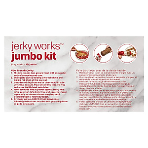 NESCO FD-75A Snackmaster Pro Food Dehydrator, For Snacks, Fruit, Beef Jerky, Gray & Jumbo Works Beef Jerky kit, 1, Red