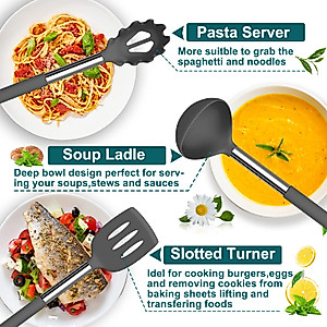 33PC Silicone Cooking Utensils Set -Kitchen Cooking Utensils Set, Non-Stick Kitchen Utensils with Spatula,Kitchen Tools Gadgets with Stainless Steel Handle (Red)