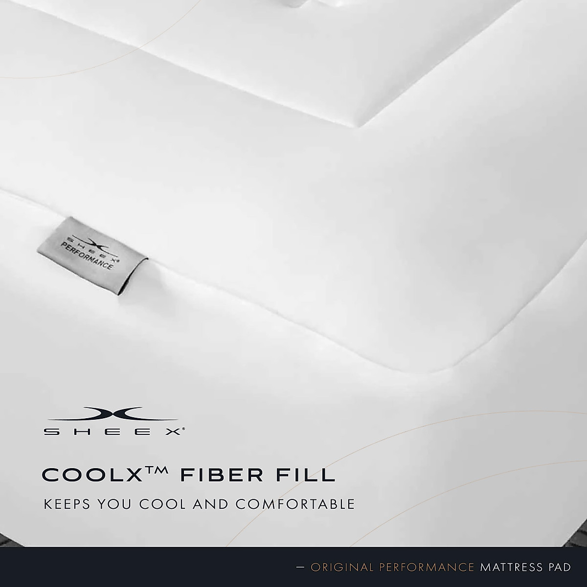 SHEEX Original Performance Cooling Mattress Pad, Ultra-Soft Full Mattress Topper, Deep Pocket Design Fits Mattresses up to 16 Inches, Bright White