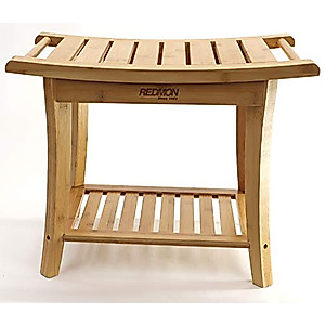 Bamboo Shower Bench w/Side Handles