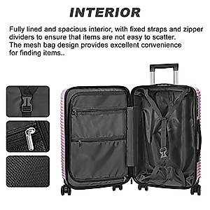 24 Inch Luggage PC+ABS Hardshell Suitcases with Spinner Wheels TSA Lock for Travel, Check-in.