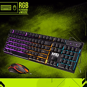 Gaming Desktop PC, Intel Core i5 8th Gen, TechMagnet Heera, AMD RX 550, 16GB RAM, 512GB SSD | 1TB HDD, MTG New 27 Inch Monitor, RGB Keyboard Mouse, Speaker, Webcam, WiFi, Win 10 Pro (Renewed)