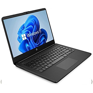 HP Newest 14" Flagship Laptop, Windows 11 OS, AMD Dual-Core Processor Up to 2.60 GHz, 4GB RAM, 128GB SSD, Webcam,