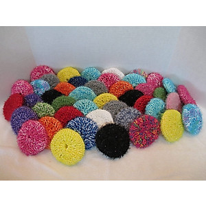 Crocheted Dish Scrubbers, Scrubbies - Set of 4 - various colors