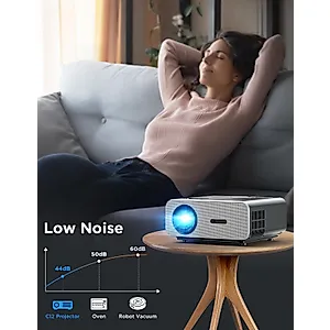 Native 1080P Projector 4K Support, 5G WiFi Bluetooth Portable Projector with Tripod, 11000L Movie Projector, 300" Display Home Projector Compatible with HDMI/TV Stick/iOS/Android/PS5