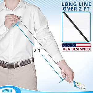 Retractable Badge Reels (Transparent, 10 Pack) w/Bulldog Clip & Snap Strap to Secure ID Name Card Holders by Mifflin