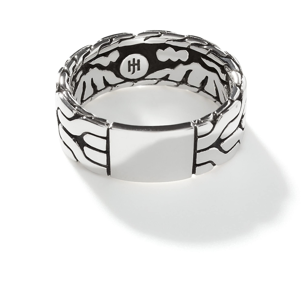 John Hardy Classic Chain Collection Men's Band Ring, 8MM 925-Sterling Silver Ring