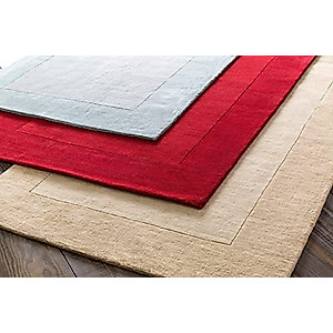 Mark&Day Area Rugs, 3x5 Reims Solid and Border Burnt Orange Area Rug Orange Carpet for Living Room, Bedroom or Kitchen (3'3" x 5'3")