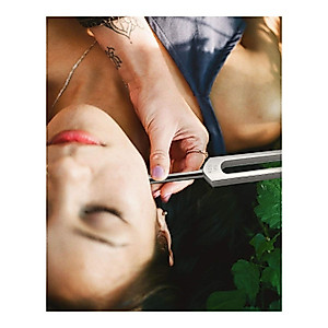 528 Hz Tuning Fork Tools Sound Healing Chakra Tuning Fork Solfeggio Energy Tuning Fork for DNA Repair Healing MI528 Hz Love Frequency Healing Devices for Healing (Silvery)