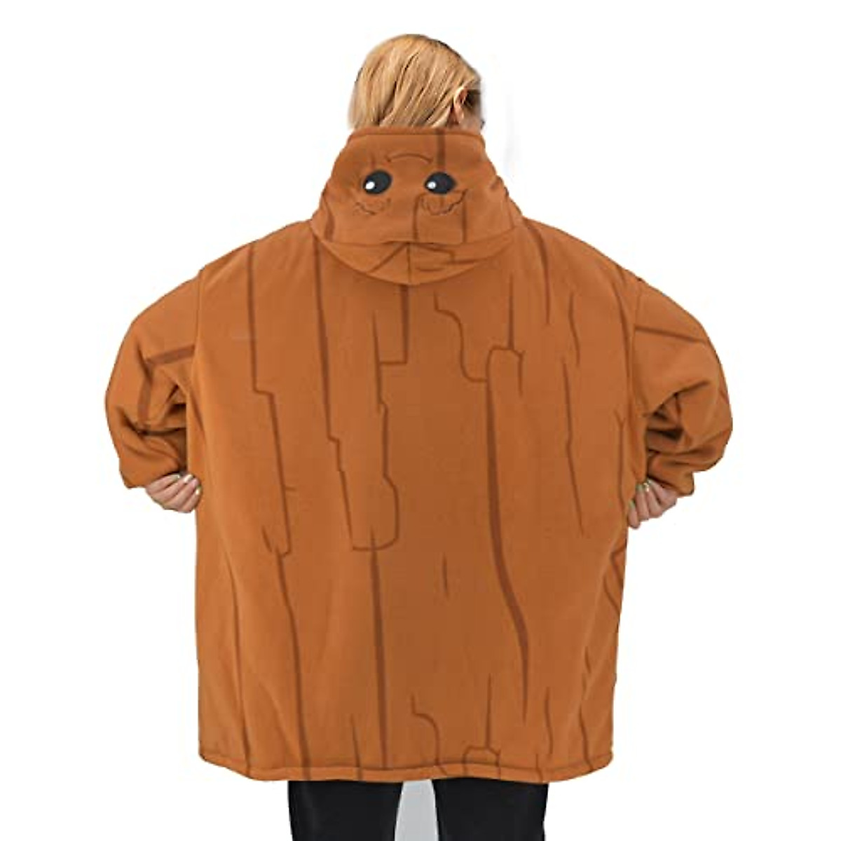 Wearable Blanket Sweatshirt Sherpa Oversized Hoodie TV-Blanket with Sleeves and Pockets for Adults Men Women Teens One Size Fits All