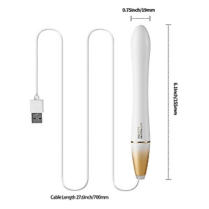 USB Heating Rod for Doll, LED Indicator Portable Toy Warmer, Automatic Temperature Control USB Warmer, Safe, Fast Heating and Waterproof, White, Cable Length 27.6Inch