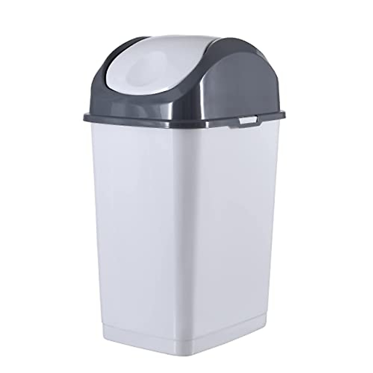 Superio Swing Top Trash Can, Waste Bin for Home, Kitchen, Office, Bedroom, Bathroom, Ideal for Large and Small Spaces - White Smoke (4 Pack- 2.5 Gal, 9 Gal, 13 Gal)